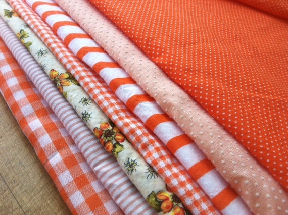Orange Cloth Napkin Bundle Weddings Parties by CHOWwithMe on Etsy