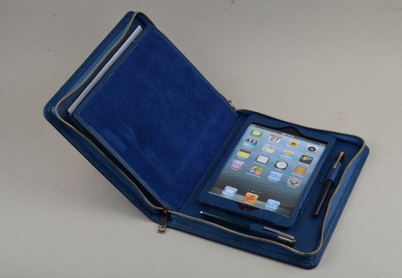 Blue iPad mini Cute Carrying Portfolio Case for Apple iPad