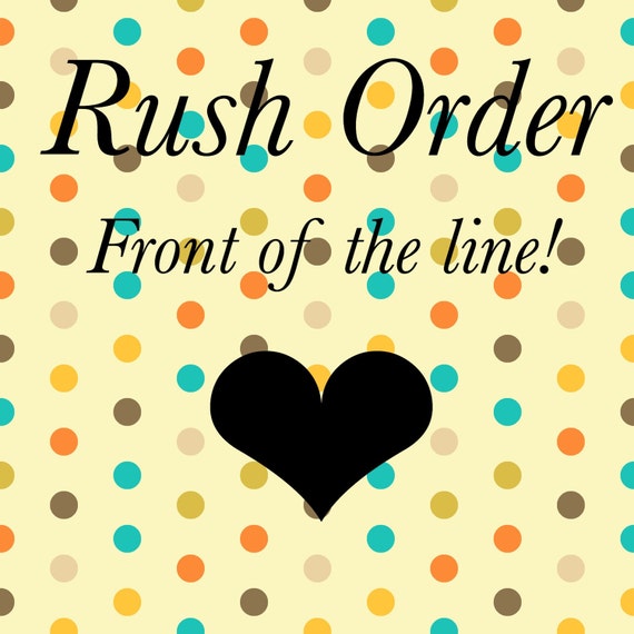 Rush Order Front of Production Line by BlancaVeils on Etsy