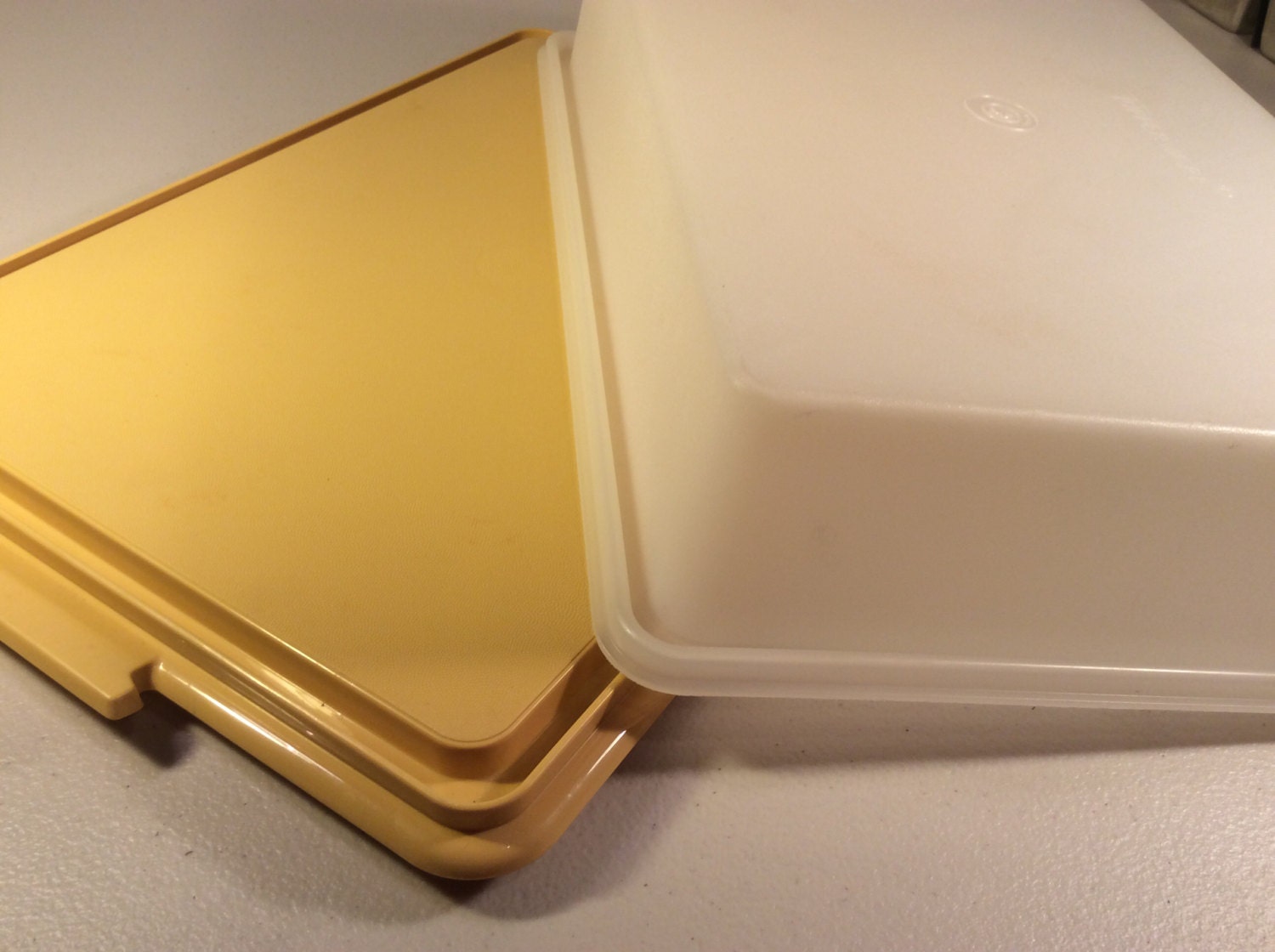 Vintage Tupperware Large Rectangular Covered Container Sheet Cake ...