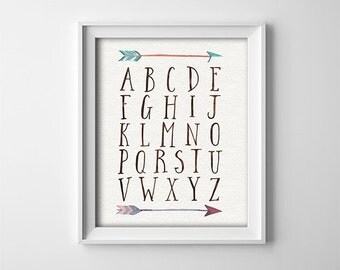 Brown alphabet | Etsy