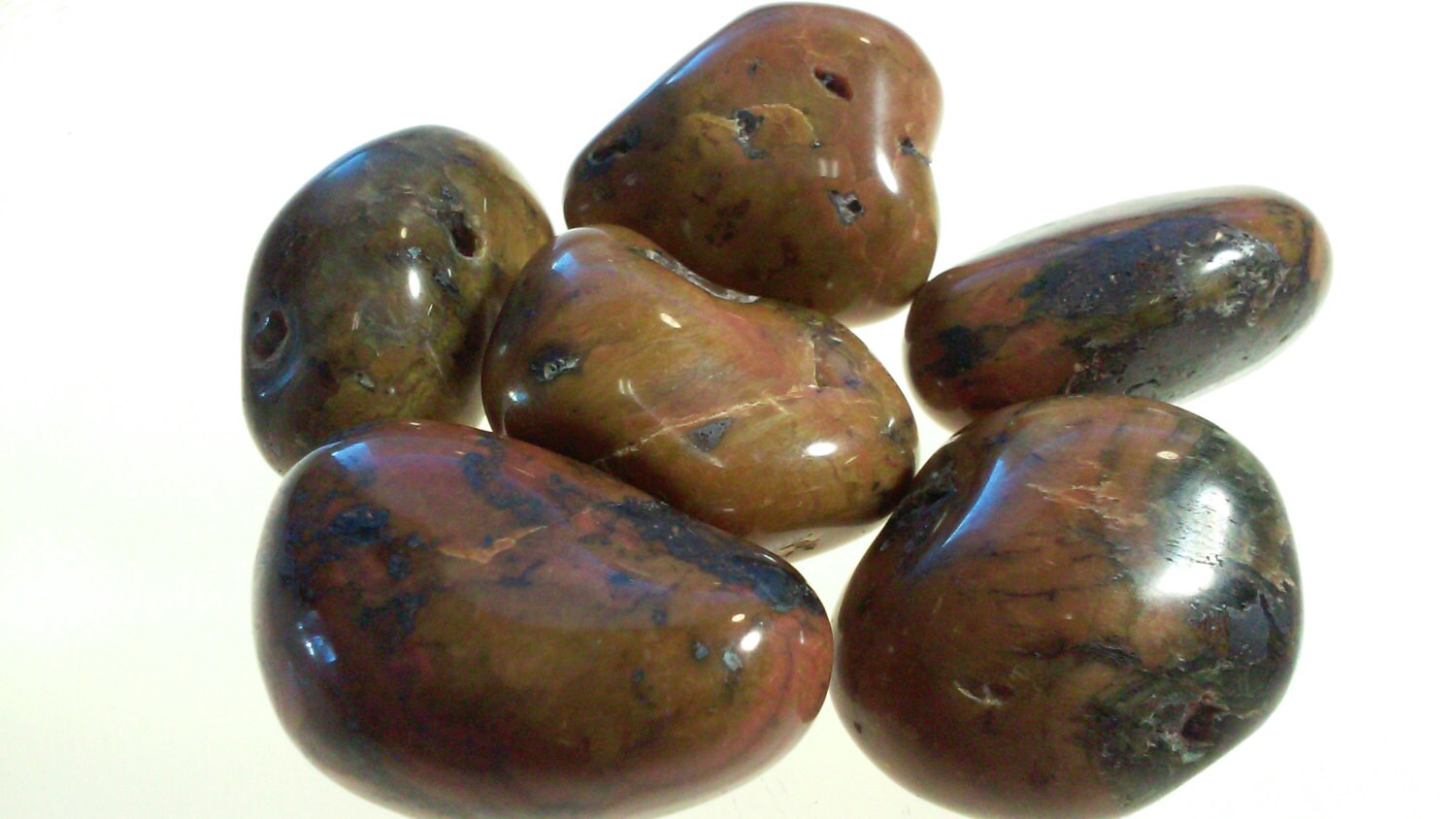 Jasper Brown and Reds Tumbled Stones Jasper for amulets