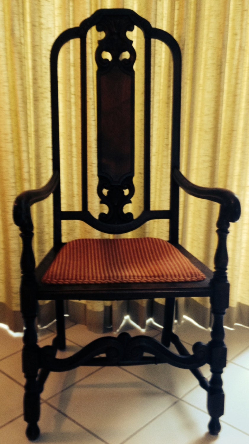 Antique Mahogany Highback Arm Chair – Michigan Chair Company, Grand ...