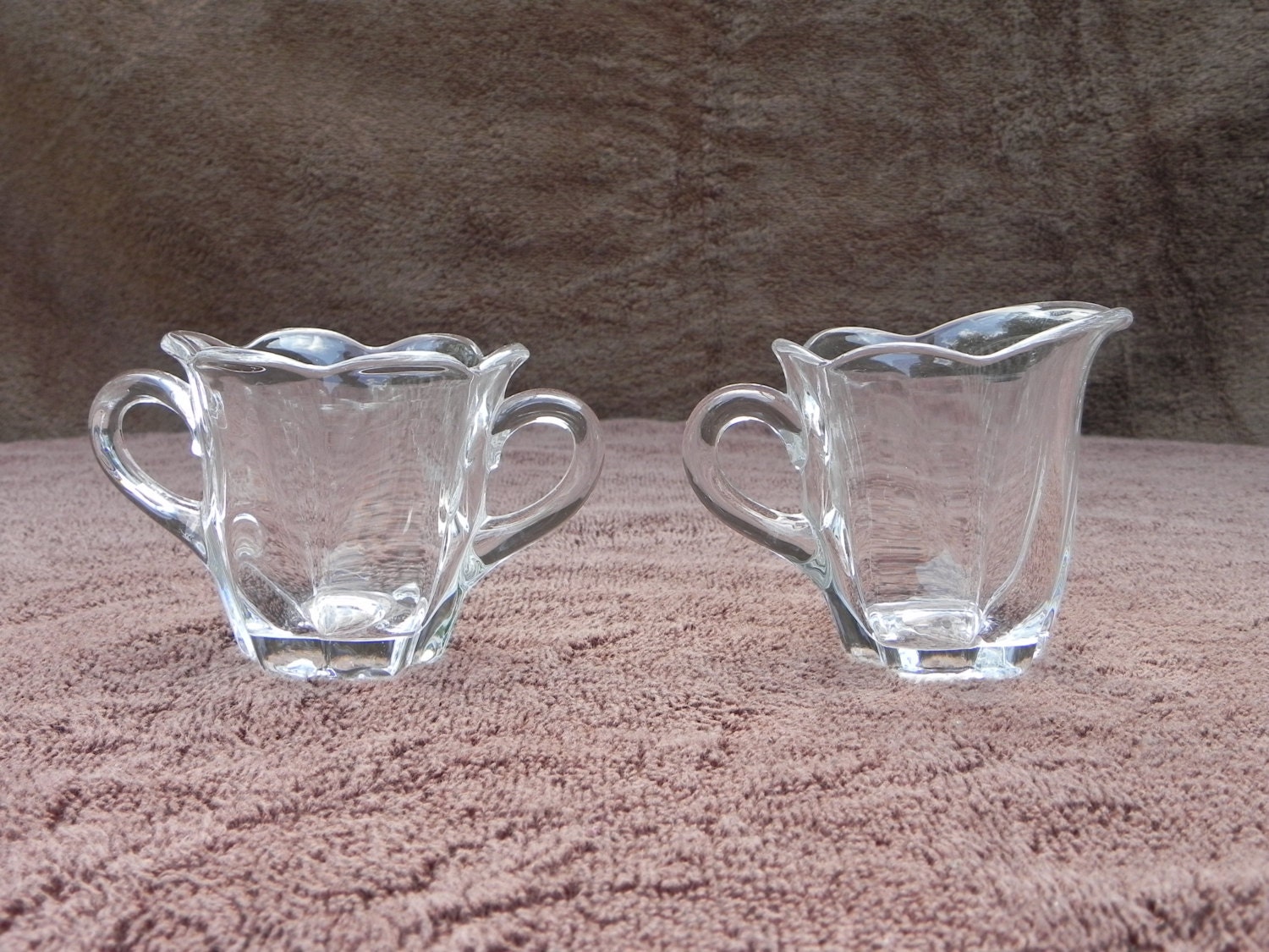 Vintage Glassware 1930s Canterbury Pattern Sugar and Creamer Set by ...