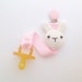 Bunny Pacifier Clip Bunny Paci Clip Ribbon Pacifier Clip