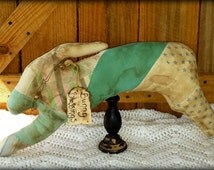 Primitive Rabbit, Running Rabbit, Vintage Quilt Rabbit, Vintage Quilt ...