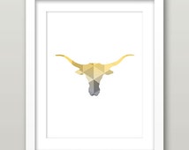 Unique longhorn wall art related items | Etsy