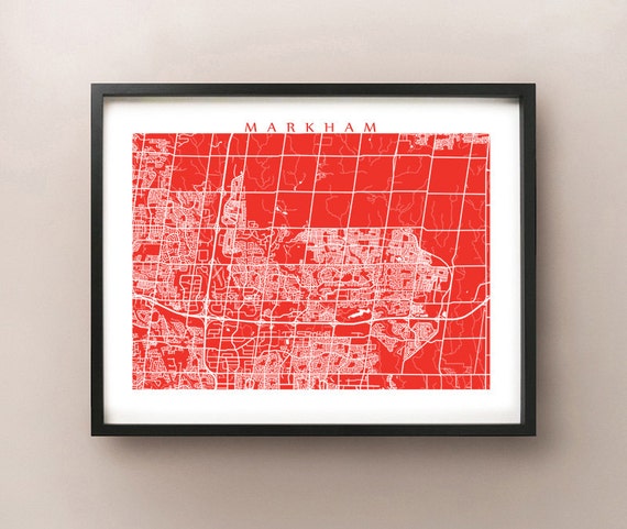 Markham Ontario Map Print