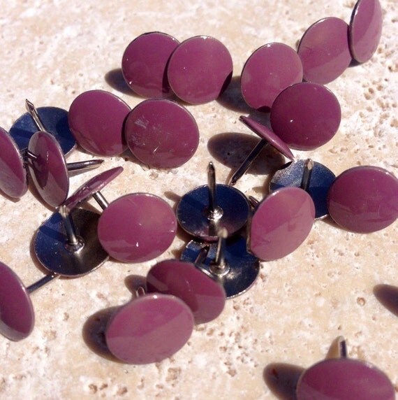 Items similar to Ash purple push pins, purple thumb tacks, Decorative ...