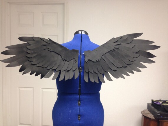 Realistic Black Bird Cosplay Wings