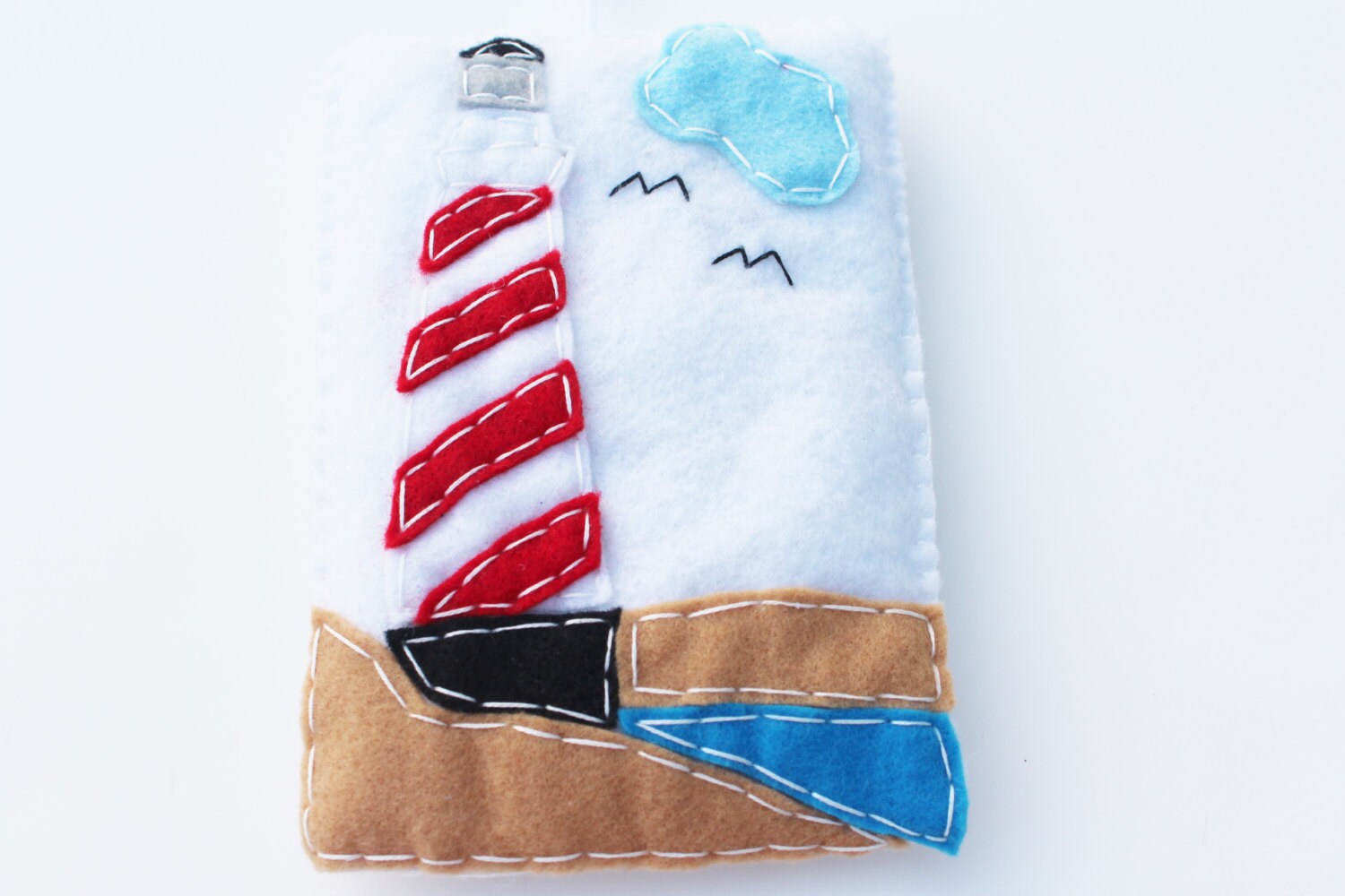 Lighthouse Ornament Felt Lighthouse Ornament Beach by AMailys