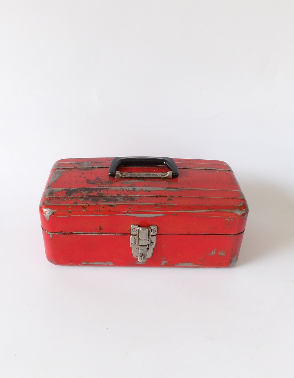 Red Toolbox Old Rusty Tool Box Antique Steampunk Industrial Makeup ...