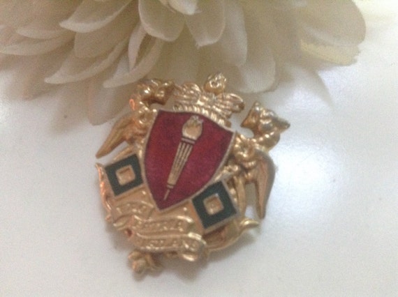 Pro Patria Vigilans Pin ARMY Corps Crest Enamel Signal