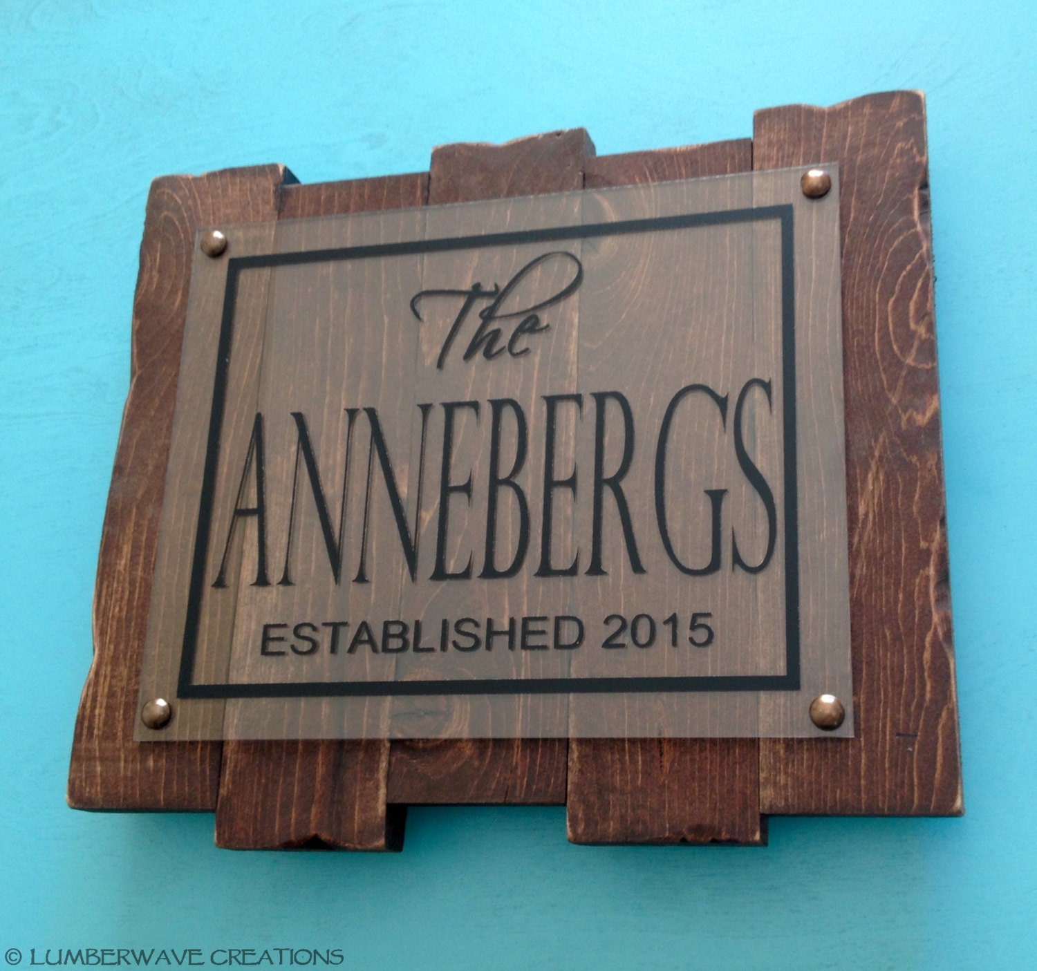 Last Name Plaque Personalized Family Name By LumberwaveCreations