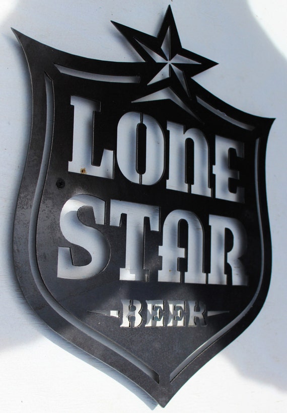 Lone Star Beer Modern Steel Sign by TuffMuffCustoms on Etsy