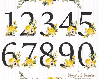 Professional Floral Alphabet Clipart & Vectors by AmandaIlkov