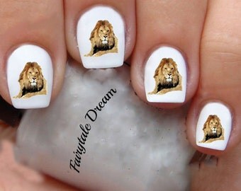 Lion nail art | Etsy