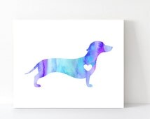 Popular items for wiener dog art on Etsy