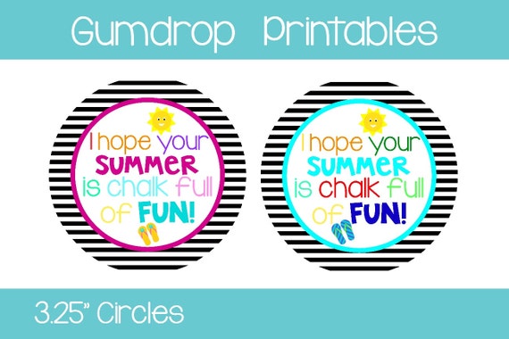 Printable Summer Fun Tags End of School Year Printables