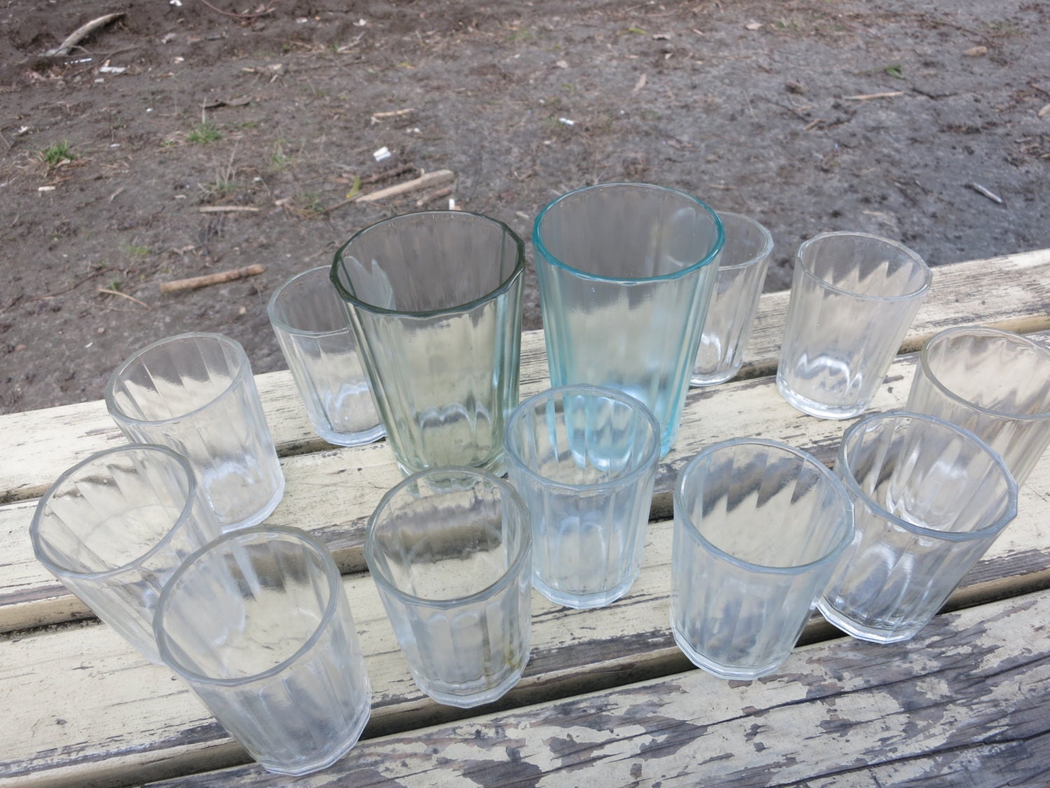 Vintage faceted glass Russian table-glass Soviet glasses Soviet Faceted ...