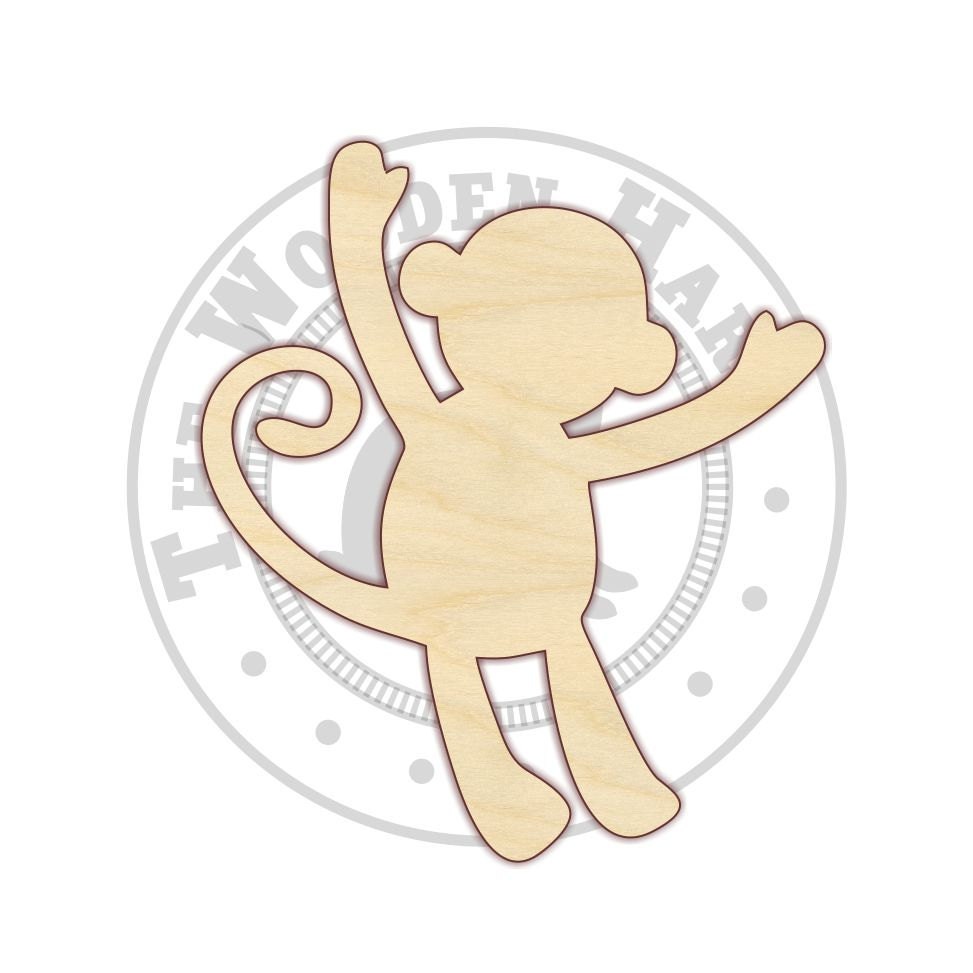 Monkey Wood Cut Out 170146 nursery baby's room diy