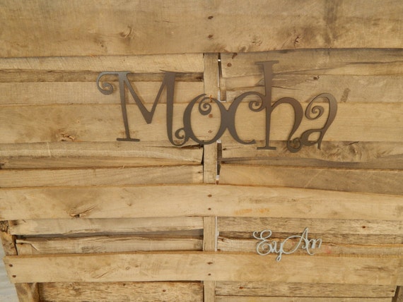 Mocha Sign Kitchen Decor Coffee Pot Sign Mocha by EvyAnnDesigns