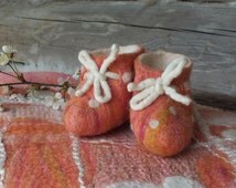 Popular items for felt baby booties on Etsy