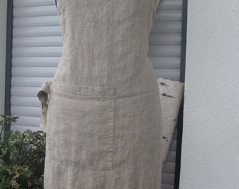 Natural linen apron | Etsy