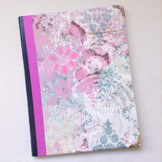 Pink & Purple Vintage Notebook Composition Book