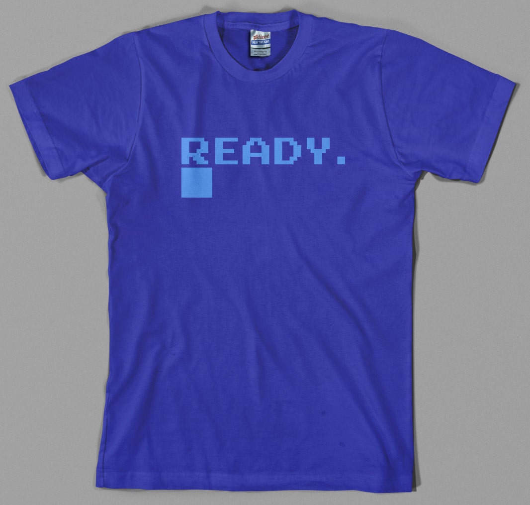 Commodore T Shirt c64 micro computer ready logo