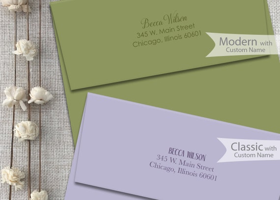 Custom Envelope Return Address Printing / A2 by ColleenDeJarnatt