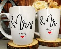 Popular items for mr and mrs mugs on Etsy