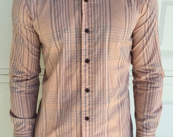 Items similar to Vintage pastel pink shirt Pale pink shirt Silk blouse ...