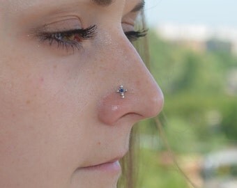 Small Nose Ring 20g Gold nose piercing Tragus by BrightBDesigns