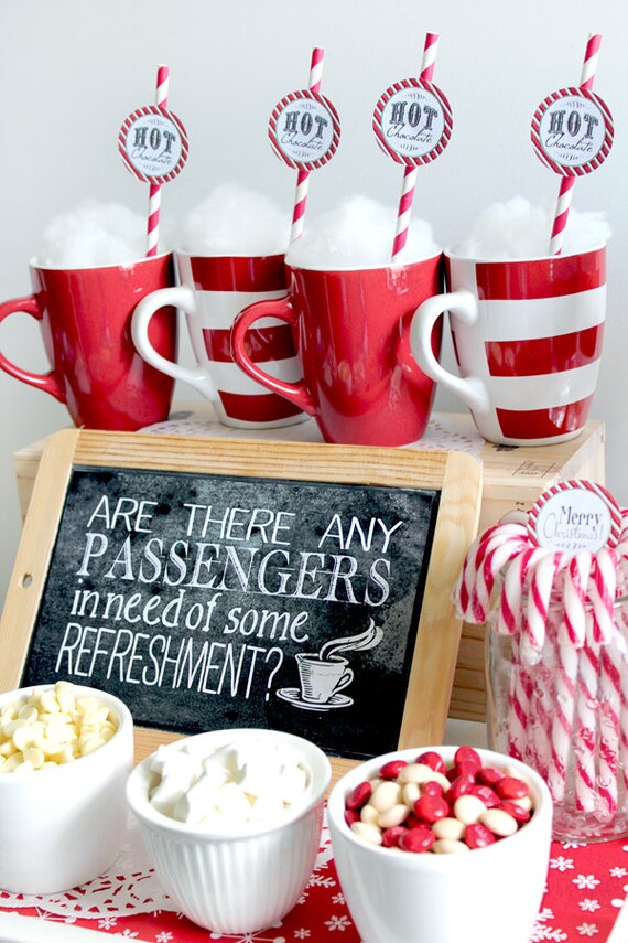 Polar Express Poster Refreshments Chalkboard Style - INSTANT DOWNLOAD ...