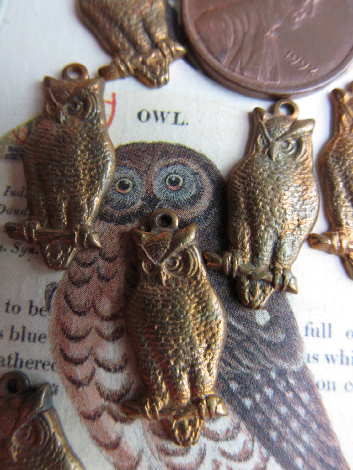 Vintage Tiny Owls With Hoops – Haute Juice