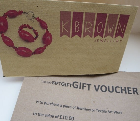Items similar to Gift Voucher, Jewellery Gift Idea, Jewellery Gift ...