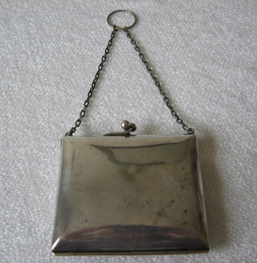 Ladies Coin Purse / Chatelaine Purse / Finger Purse Silver plated ...