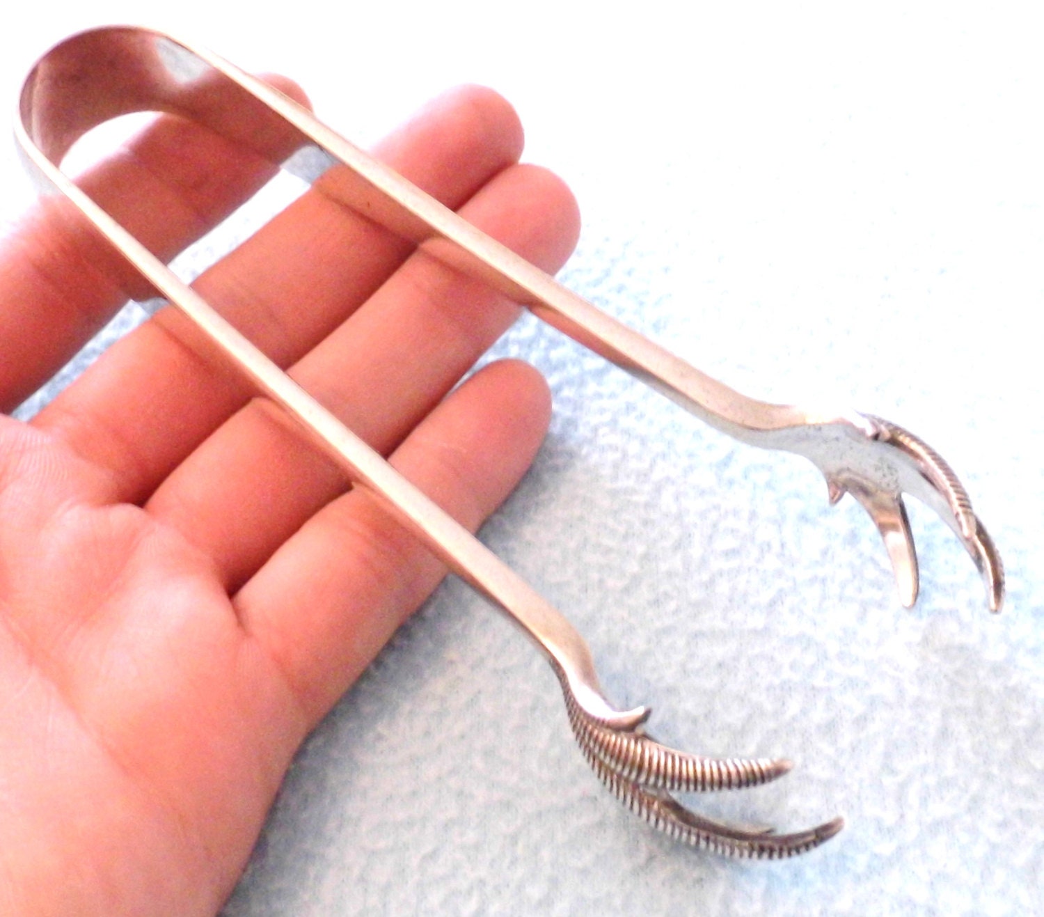 FREE POST – Vintage Elkington & Co Silver Plated Sugar or Ice Tongs ...