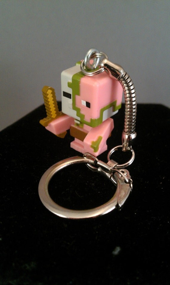 Minecraft Zombie Pigman Latching Keychain mini figure