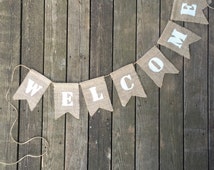 Popular items for burlap banner on Etsy