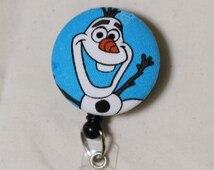 Disney Olaf retractable badge reel, Fabric ID badge reel