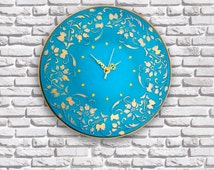 Popular items for blue wall clock on Etsy