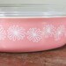 Pink Daisy Vintage Pyrex Casserole Dish 2 1/2 Quart Casserole