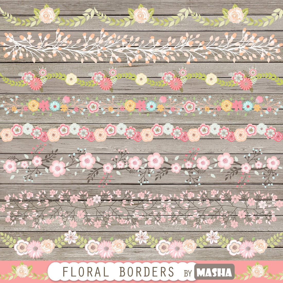 Floral border clipart: “FLORAL BORDERS” with flower border clipart ...