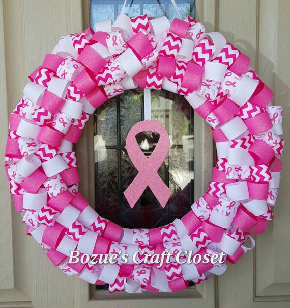 Breast Cancer Awareness wreath awareness wreath we're