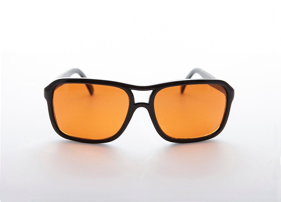 SALE Square Aviator Sunglass Blue Blocker True Blue Filter Lens Vintage ...