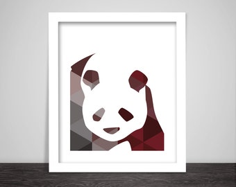 Geometric panda | Etsy