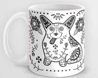 Sugar skull mug | Etsy