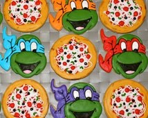 Popular items for ninja turtle cookies on Etsy